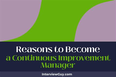 25 Reasons To Become A Continuous Improvement Manager Empower Team