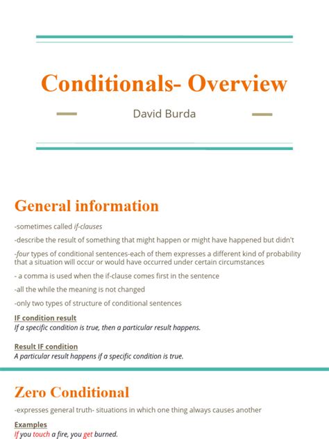 conditionals overview pdf verb grammar