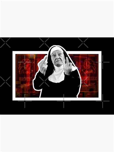 Evil Nun Making Rude Gesture Digital Art Art Board Print For Sale By