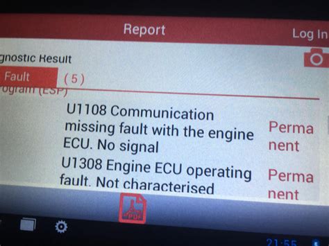 Antipollution Fault And Cylinder 4 Communication Error Fan On