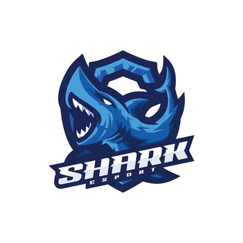Ilustração vetorial estilo mascote tubarão esport Vetor Premium