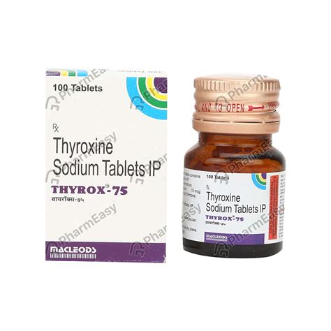 Buy Thyrox 75 Mcg Tablet 100 Online At Flat 18 Off Pharmeasy