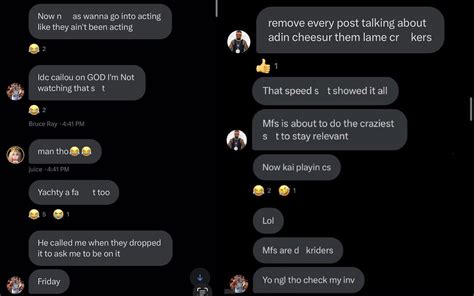 What Did BruceDropEmOff Allegedly Say About Kai Cenat In Leaked DMs