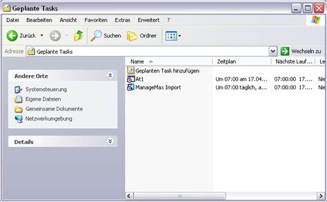 Windows Geplante Tasks MaxPro Handbuch