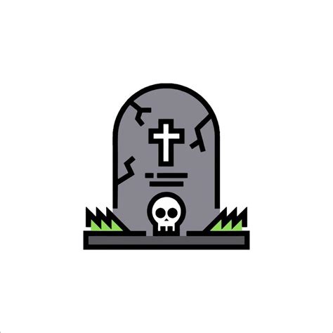 A Skull And Crossbones On A Tombstone 59377893 Vector Art At Vecteezy