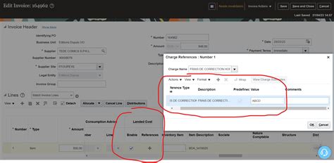 Update Payables Invoice Line Landed Cost And Reference Using Webservice — Cloud Customer Connect