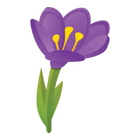 Crocus Icon Cartoon Style 14193481 Vector Art At Vecteezy