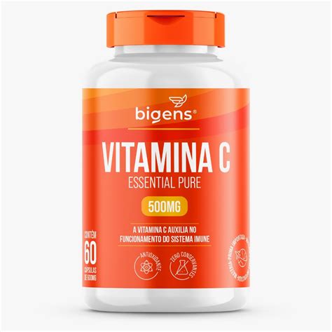 BIGENS VITAMINA C 500 MG ESSENTIAL PURE 60 CAPSULAS BIOGENS Shopee Brasil