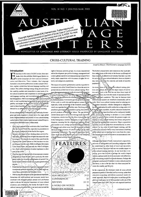 Pdf Cross Cultural Training