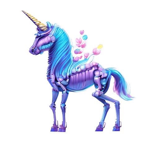 Skeleton Of A Unicorn Graphic · Creative Fabrica