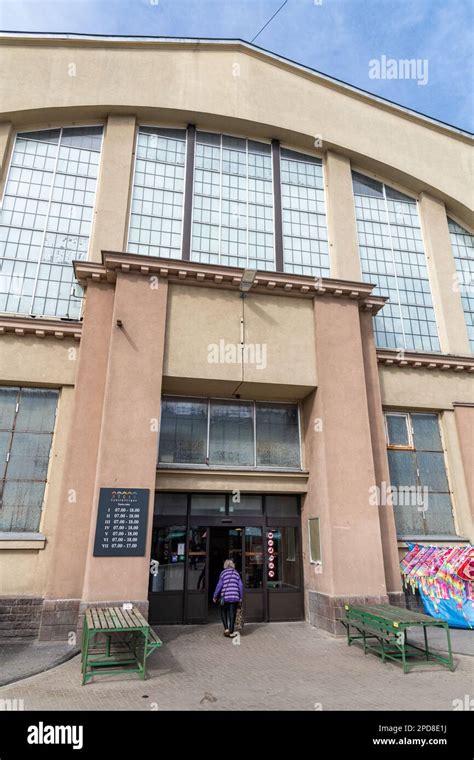 An Entrance To One Of The Buildings At Riga Central Market In Riga