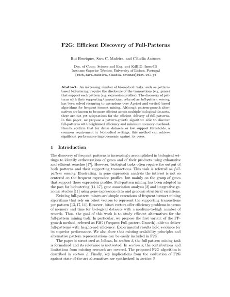 Pdf F2g Efficient Discovery Of Full Patterns