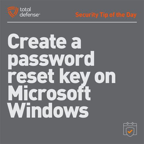Create A Password Reset Key On Microsoft Windows Artofit