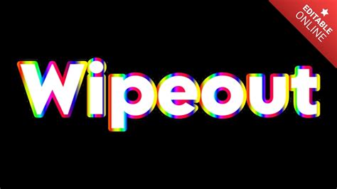 Wipeout Gio Yt Text Effect Generator
