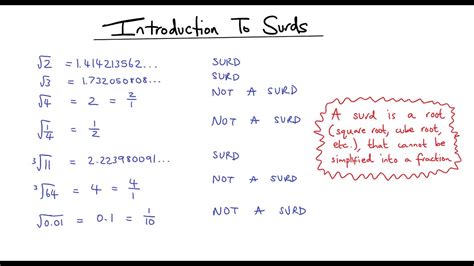 Introduction To Surds Youtube