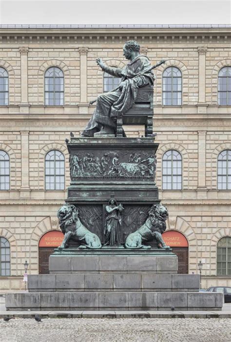 Side View Of Monument Bronze Statue Of King Maximilian I Joseph Of