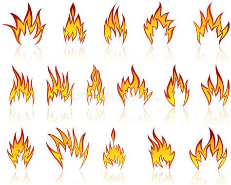 Fire Patterns Set Stock Vector Illustration Of Explosives 10705448