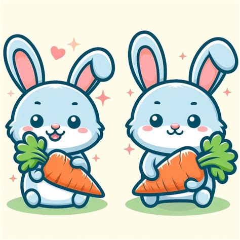 two bunny rabbits with a carrot and the words quot bunny quot on the