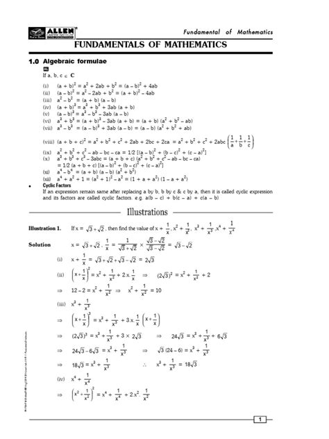 Fundamental Of Mathematics Pdf Arithmetic Elementary Mathematics