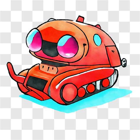 Download Cartoon Red Robot For Educational Purposes Png Online