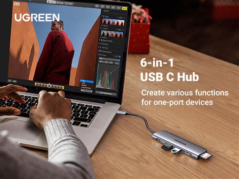 Ugreen Revodok 106 6 In 1 Usb C Hub 100w Pd 4k30hz Hdmi Ugreen Uk