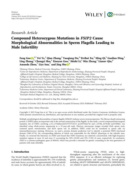 Pdf Compound Heterozygous Mutations In Fsip2 Cause Morphological
