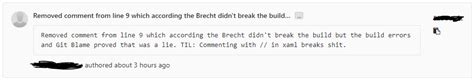 Git Blame Inline Comments R Programmerhumor