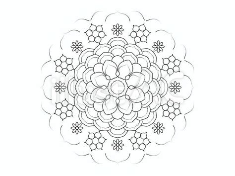 免費矢量 曼陀羅著色書