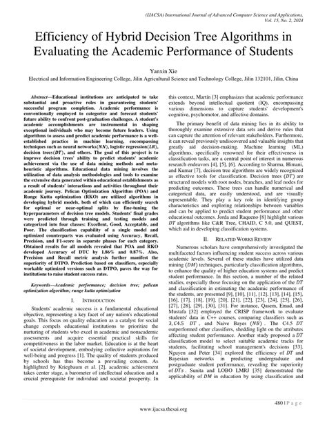 Pdf Efficiency Of Hybrid Decision Tree Algorithms In Evaluating The