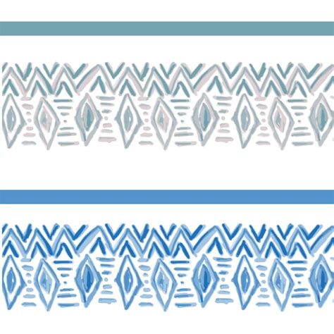 Premium Vector Wavy Border In Boho Style