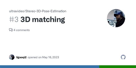 3D Matching Issue 3 Ultravideo Stereo 3D Pose Estimation GitHub