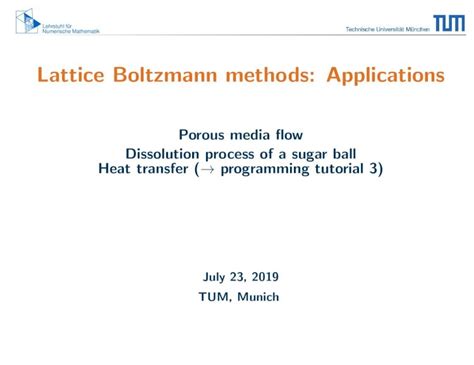 Pdf Lattice Boltzmann Methods Applications Tum · 2019 7 22