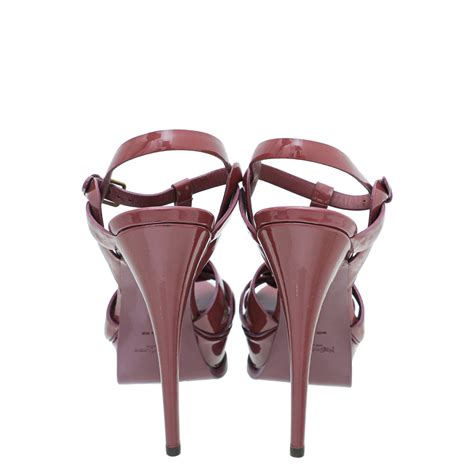 Ysl Mauve Taupe Tribute High Heel Sandals 38 The Closet