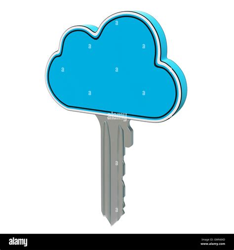 Cloud Computing Key Showing Internet Security Stock Photo Alamy