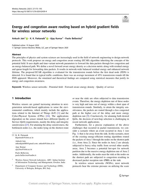 Energy And Congestion Aware Routing Based On Hybrid Gradient Fields For