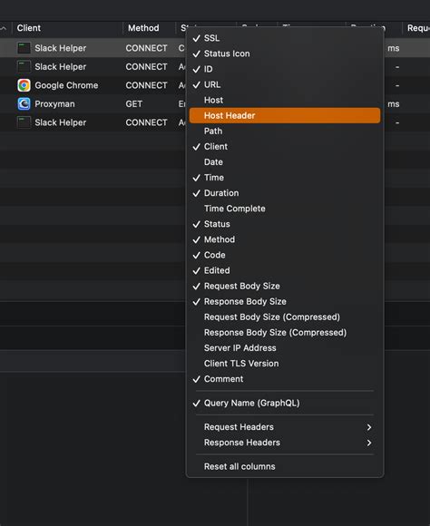improve the main table view column · issue 1541 · proxymanapp proxyman