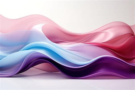 Colourful Flowing Abstract Waves Soft Curves Wallpaper Premium Ai