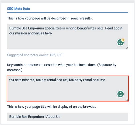 How To Add SEO Meta Data To Pages Of Storefront TapGoods
