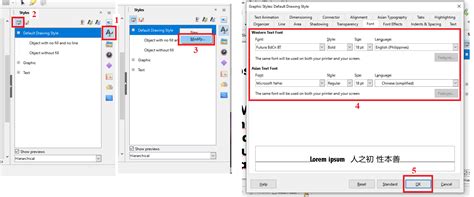 Changing Default Font In Text Box In LibreOffice Impress English