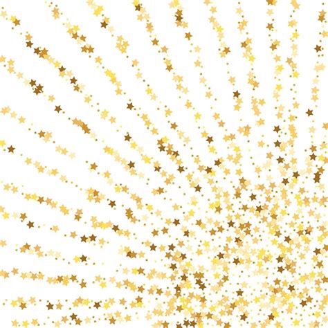 검은 배경에 스타 스팽글 색종이입니다 크리스마스 파티 프레임 상품권 선물 카드 템플릿입니다 벡터 골드 반짝이입니다 바닥에 떨어지는 입자 격리 된 평면 생일