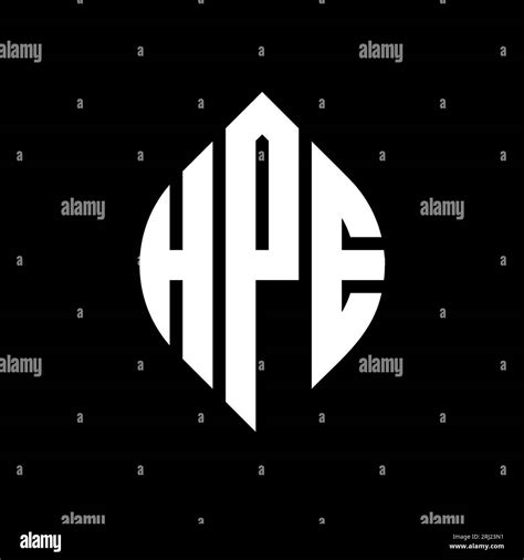 Hpe Circle Letter Logo Design With Circle And Ellipse Shape Hpe