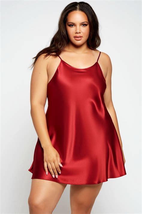 Burgundy Decadent Dreams Sexy Chemise Spicy Lingerie