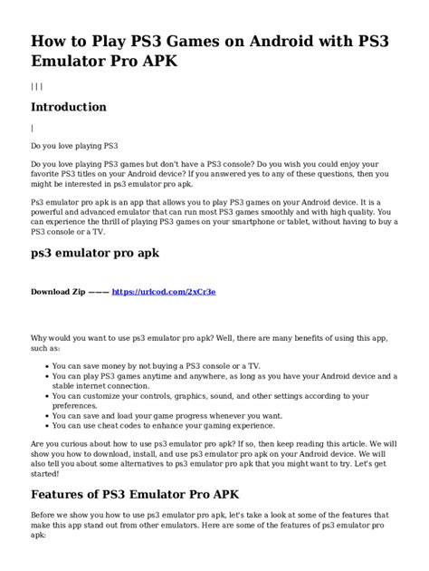 Fillable Online Ps3 Emulator For Android Remulationonandroid Fax Email Print Pdffiller