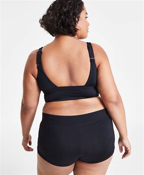 Nike Plus Size Essential Scoop Neck Midkini Top Macys