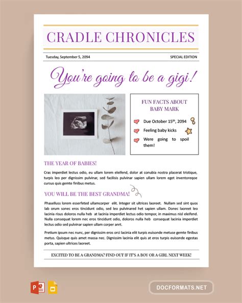 Free Editable Pregnancy Announcement Templates