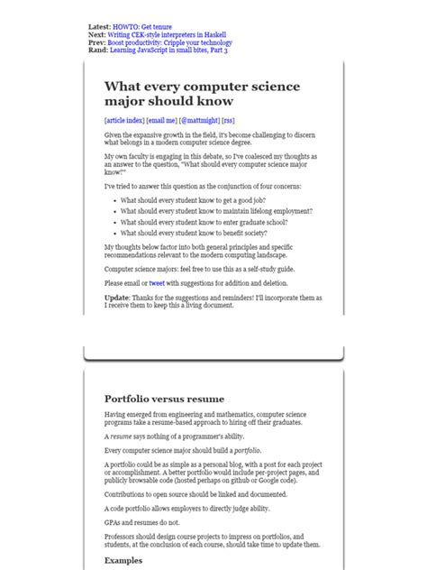 What Every Computer Science Major Should Know Pdf Computer