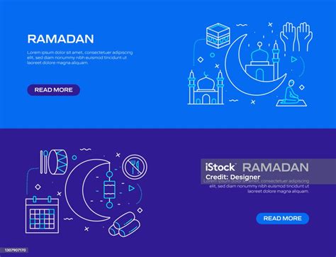 齋月相關平線橫幅設計與圖示向量圖形及更多ramadan Kareem圖片 Ramadan Kareem 簡單 開齋晚餐 Istock