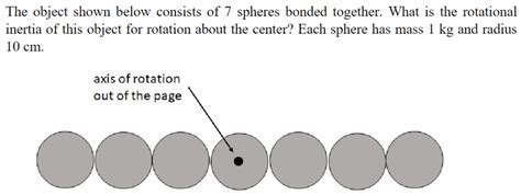 solved the object shown below consists of 7 ﻿spheres bonded