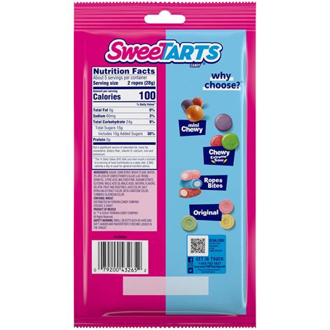 Sweetarts Ropes Soft And Chewy Twisted Rainbow Punch Candy All City Candy