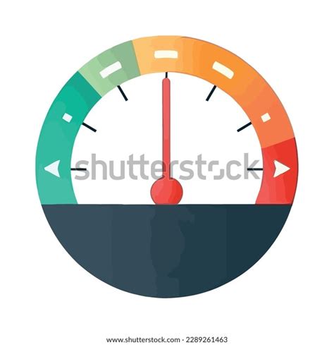 Speedometer Icon Symbolizes Countdown Indicator Icon Stock Vector